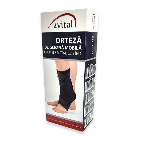 Orteza de glezna mobila cu atele metalice - Tehnica-Medicala.ro